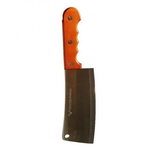 Machette De Cuisine - Gris Argent Et Orange