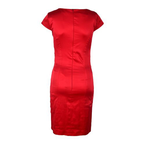 Robe Fourreau Avec Cristaux - Rouge