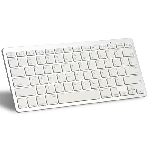 Mini Clavier - Qwerty - Bluetooth sans Fil - Blanc