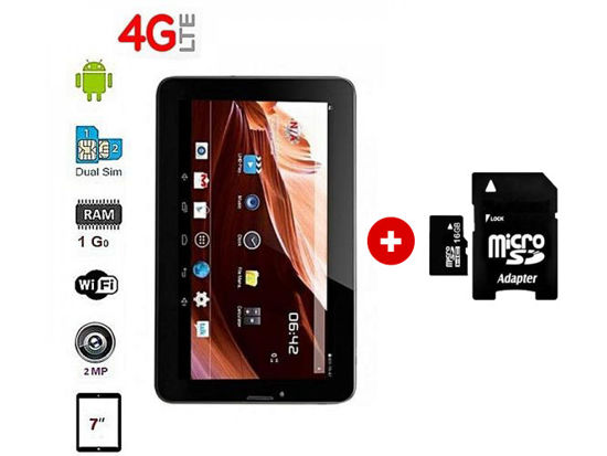 B742 4G Dual SIM 7" 16Go HDD - Noir - 3 Mois