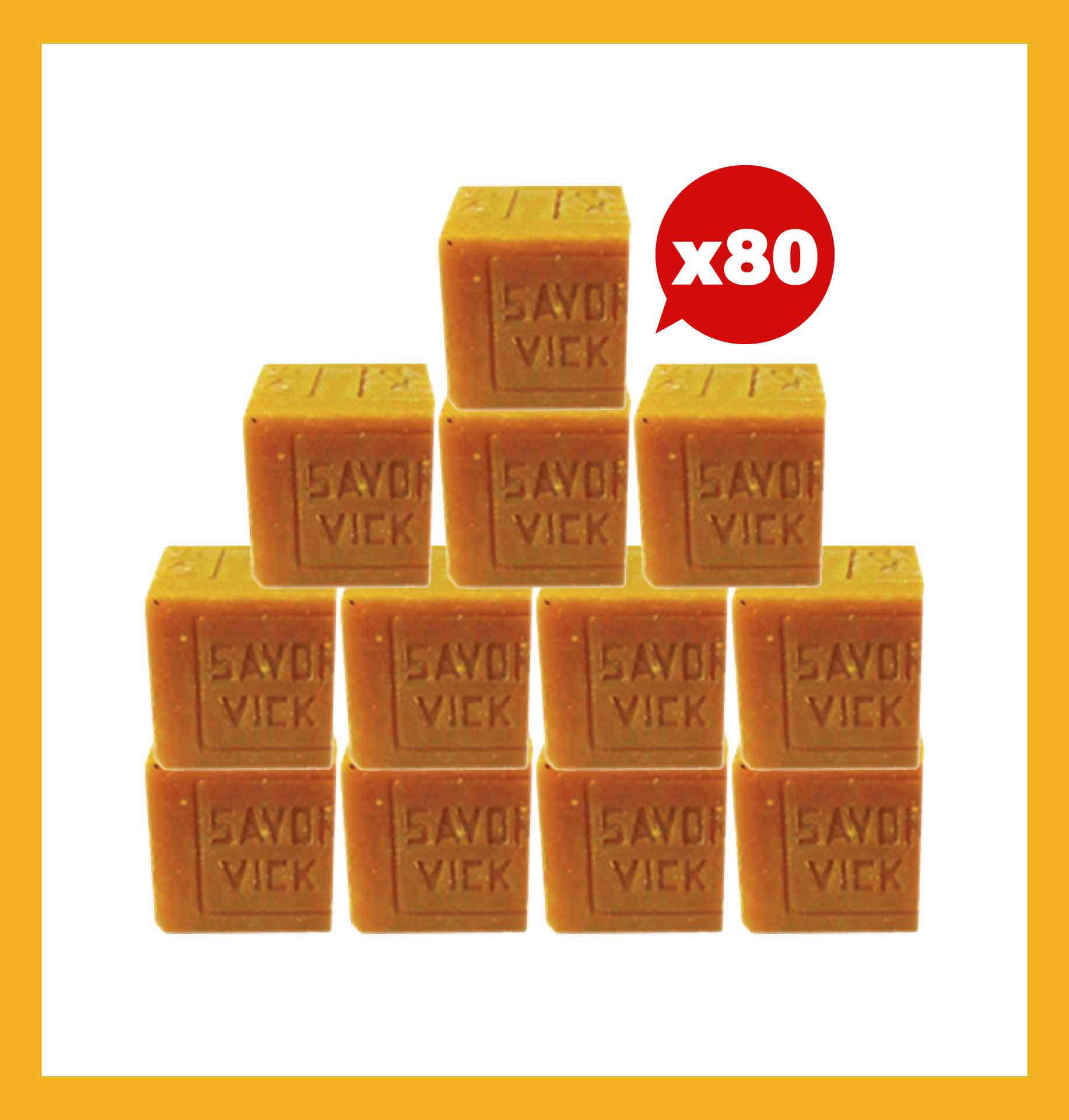 Carton de Savons VICK - 80 Morceaux (200G)