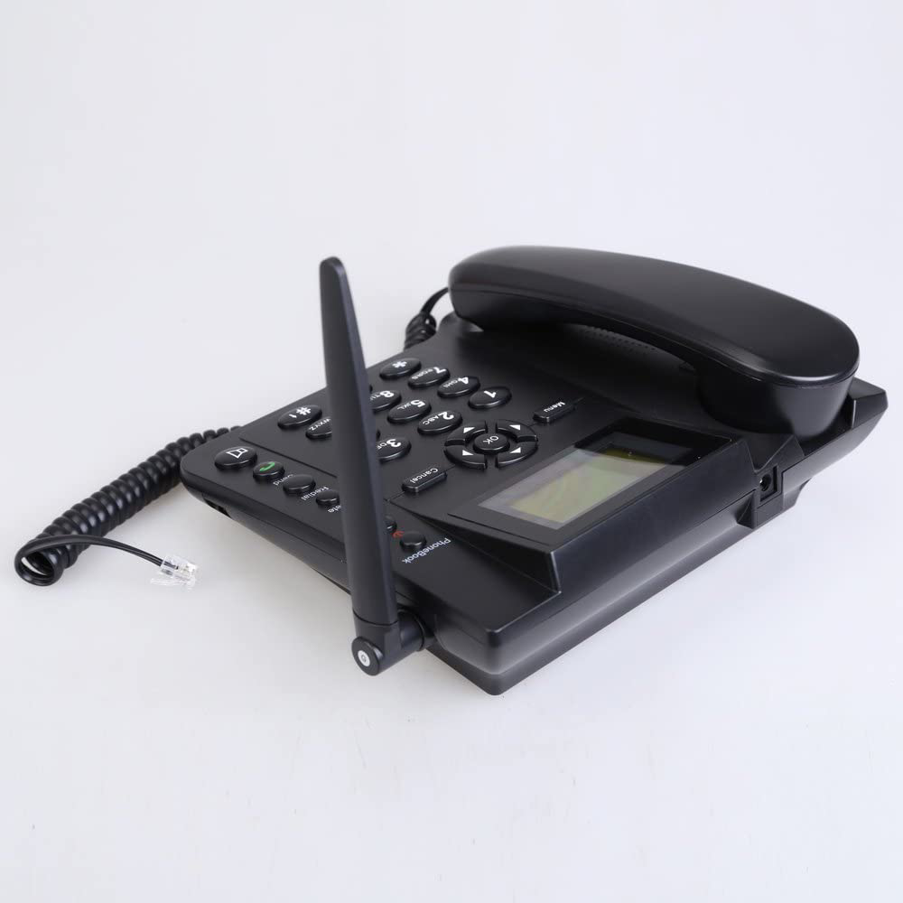 QS Téléphone Fixe Dual SIM - Universel Wireless GSM - Noir - 12Mois ...