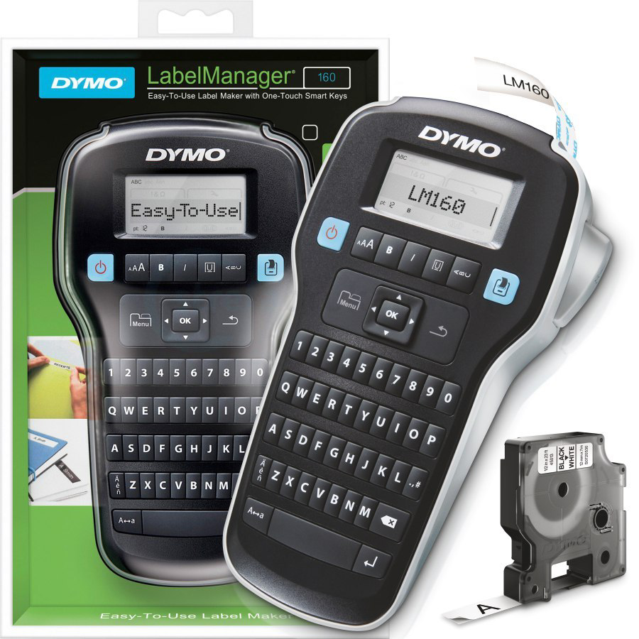 Étiqueteuse portative -DYMO -LM160 -avec 2 Bandes d'Étiquettes DYMO D1