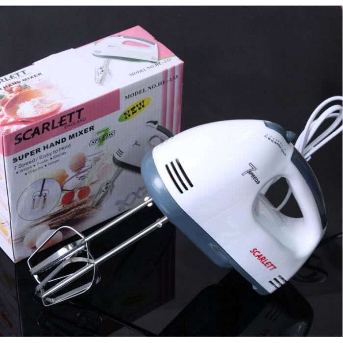 Batteuse Électrique -SCARLETT -HE-133 -7 Vitesses - 180W - Blanc