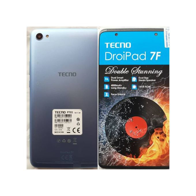 Tecno DROIPAD P703 - Tablette - 7'' - 4G - 16Go/1 Go - 7000 Mah - Bleu ...