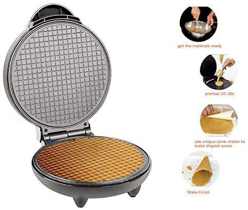 Machine À Cône De Gaufre Électrique, À Cornet De Crème Glacée,Crème ...