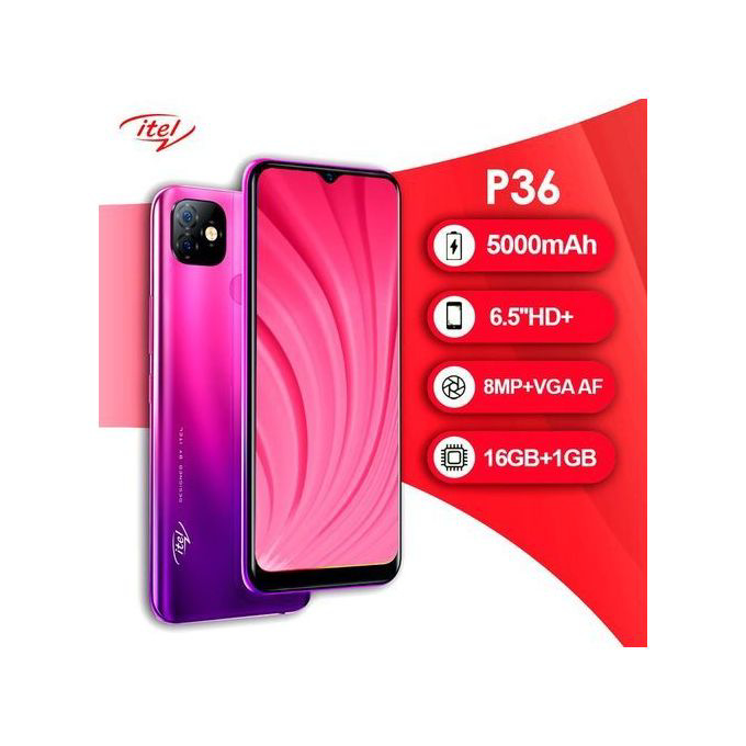 Itel P36 - 6,5 " - 32Go ROM - 2Go De RAM - 8MP - 5000mAh - 06 mois