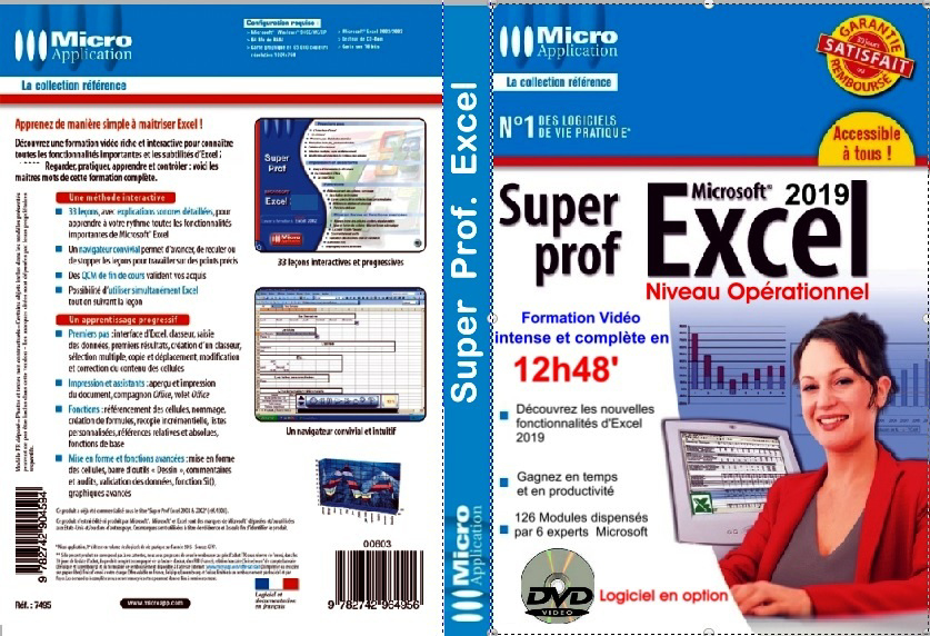 Dvd Multimédia - Super Prof Excel 2019 - Niveau débutant à expert (12h ...