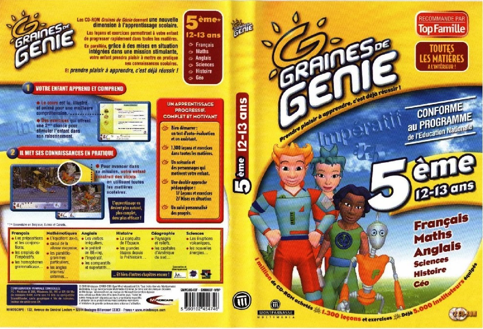 DVD Ludo éducatif interactif - Graine de génie 5ème (Version PC)