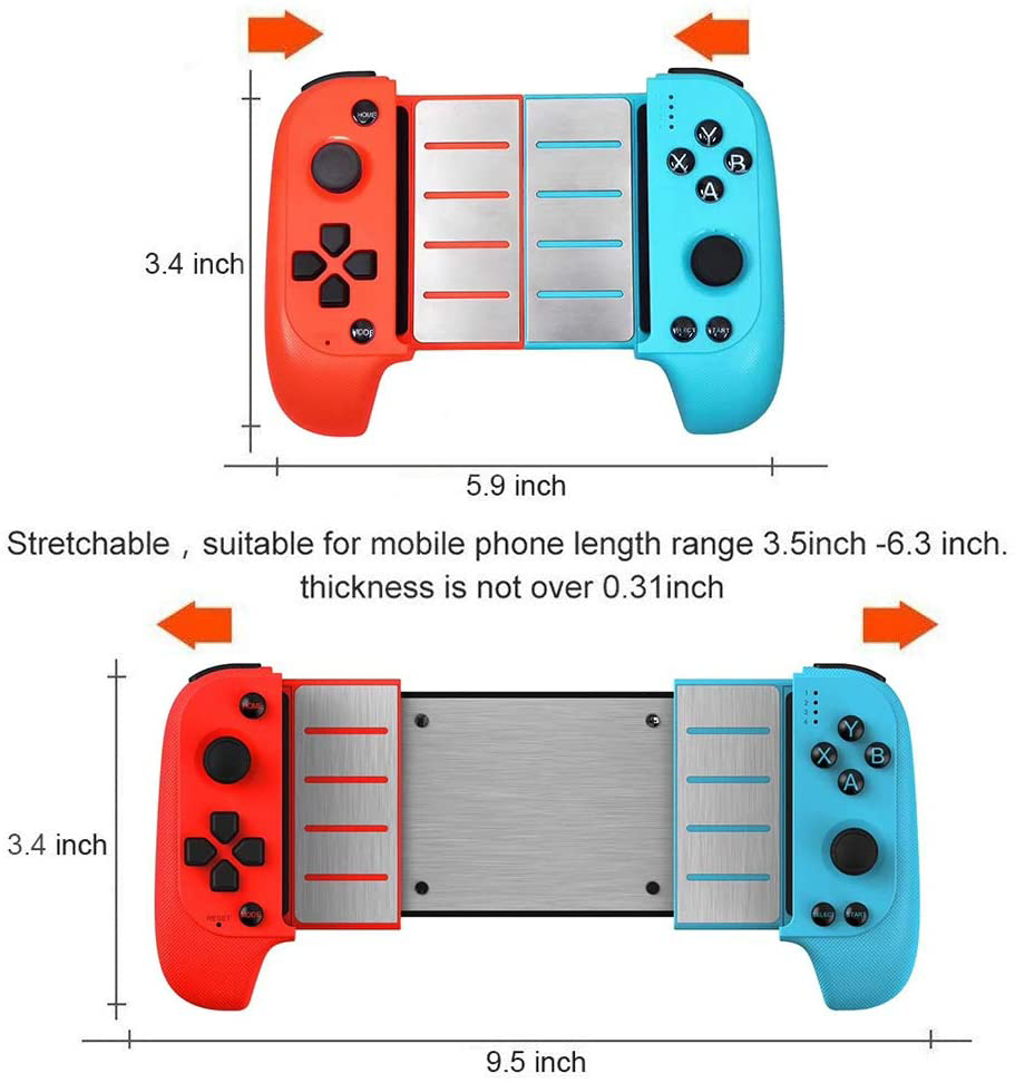 Manette de jeu télescopique sans fil Bluetooth pour téléphone Android ...
