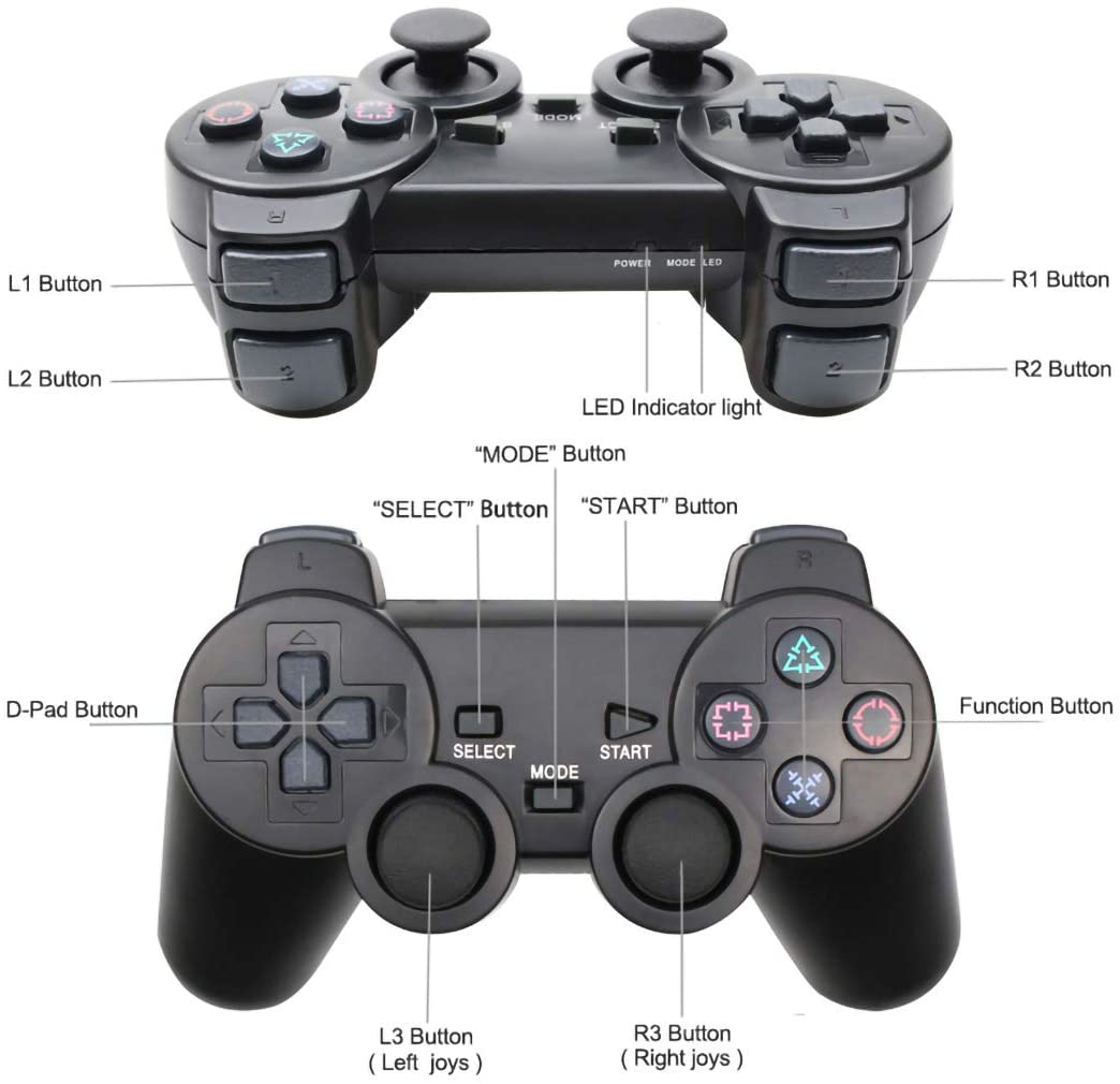 Manette de Jeu sans Fil PS2