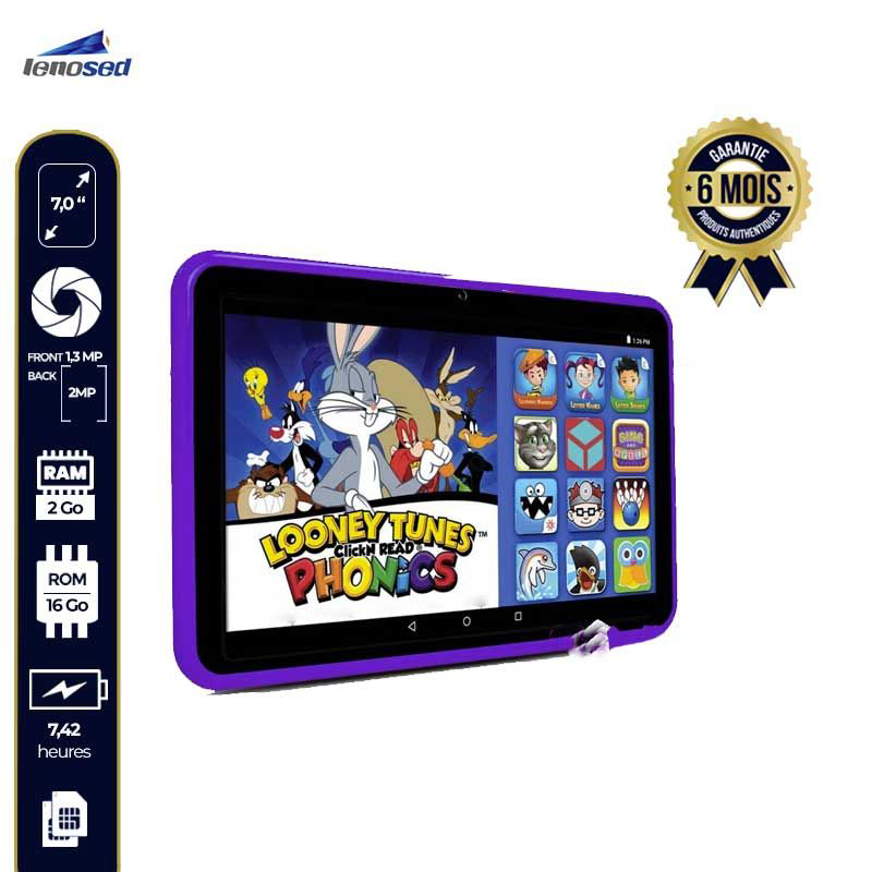 Tablette Educative Pour Enfants A73 - Lenosed - 16Go/2Go RAM - 7pouces - 2MP/1.3MP - Android 6.1 ...