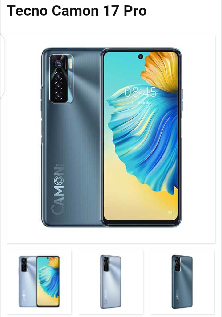 Tecno Camon 17 – 6,8" – 8Go – 256Go - Triple Caméra 48+8+2+2 Mpx - 5000 ...