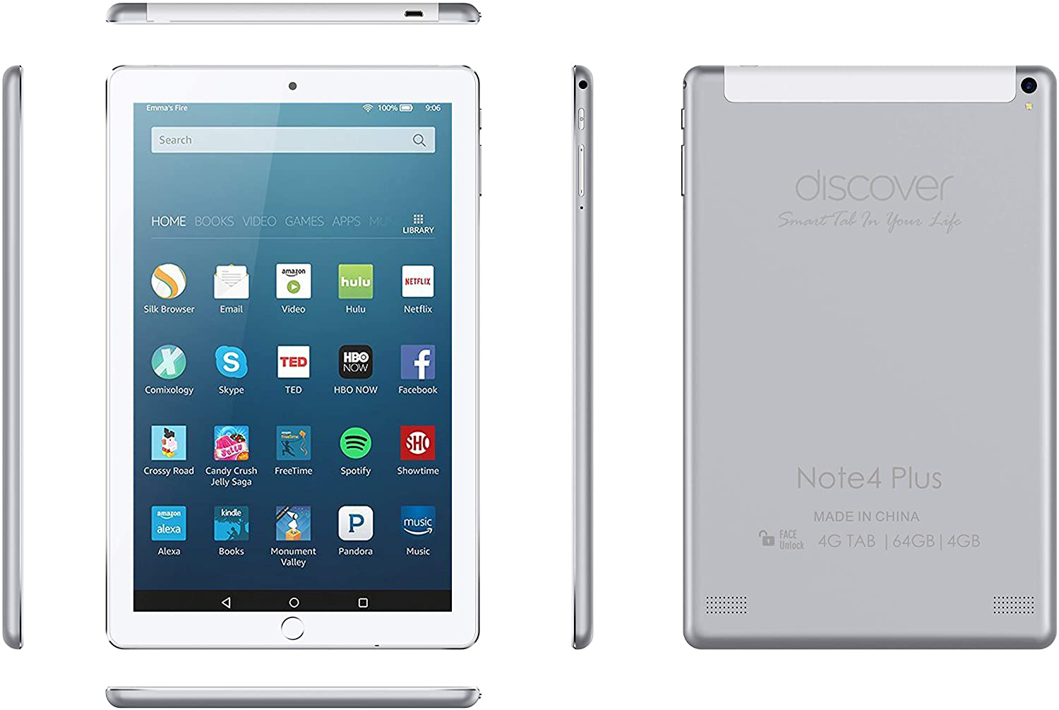 Tablette Discover Note 4 Plus - 64Go/4Go - 13Mp/8Mp - 12 mois garantis