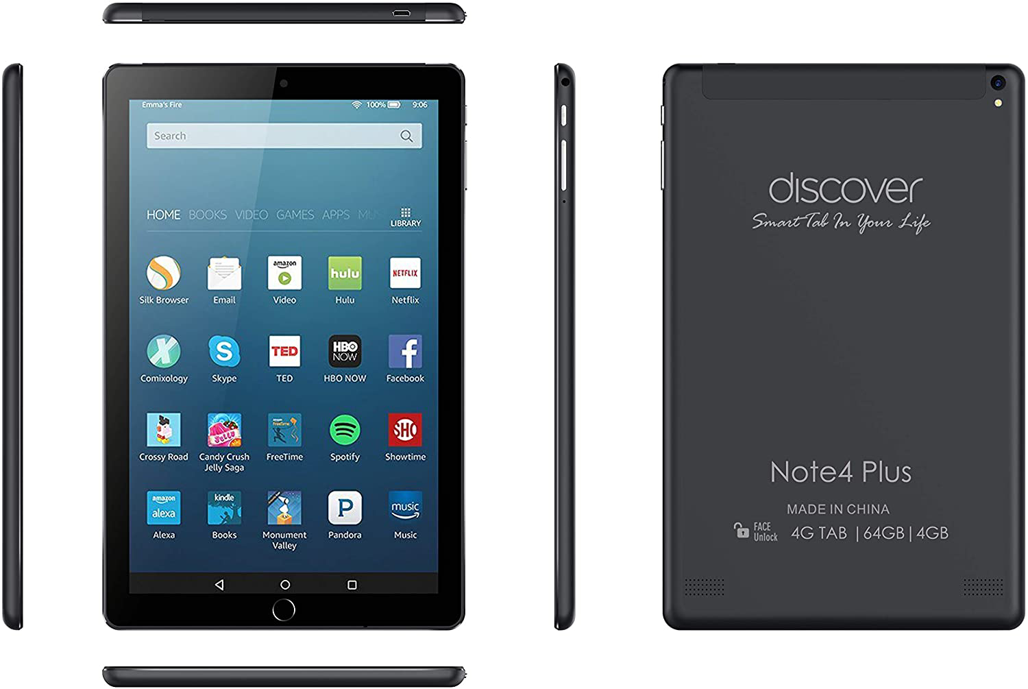 Tablette Discover Note 4 Plus - 64Go/4Go - 13Mp/8Mp - 12 mois garantis