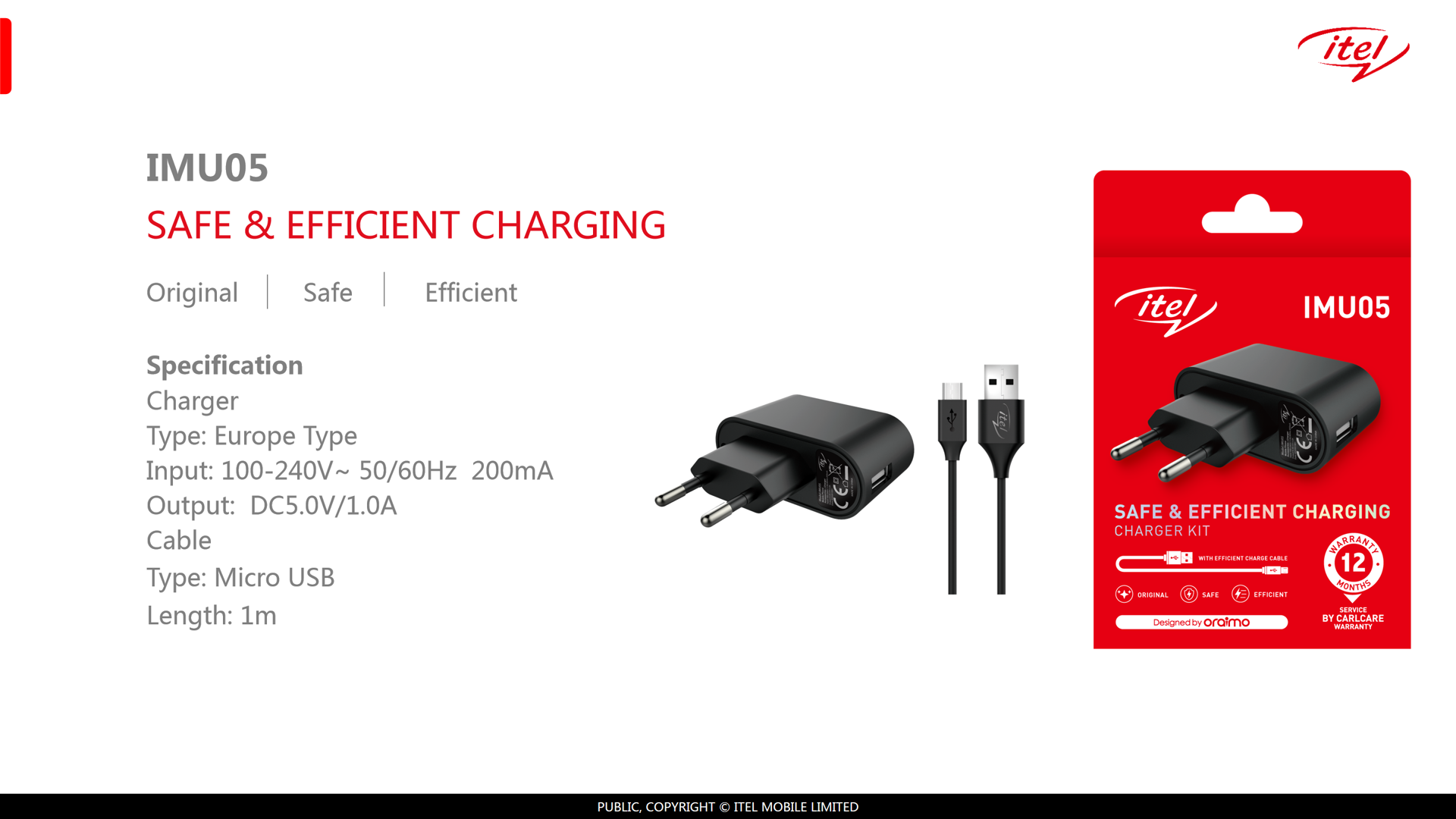 Chargeur De Téléphone Itel