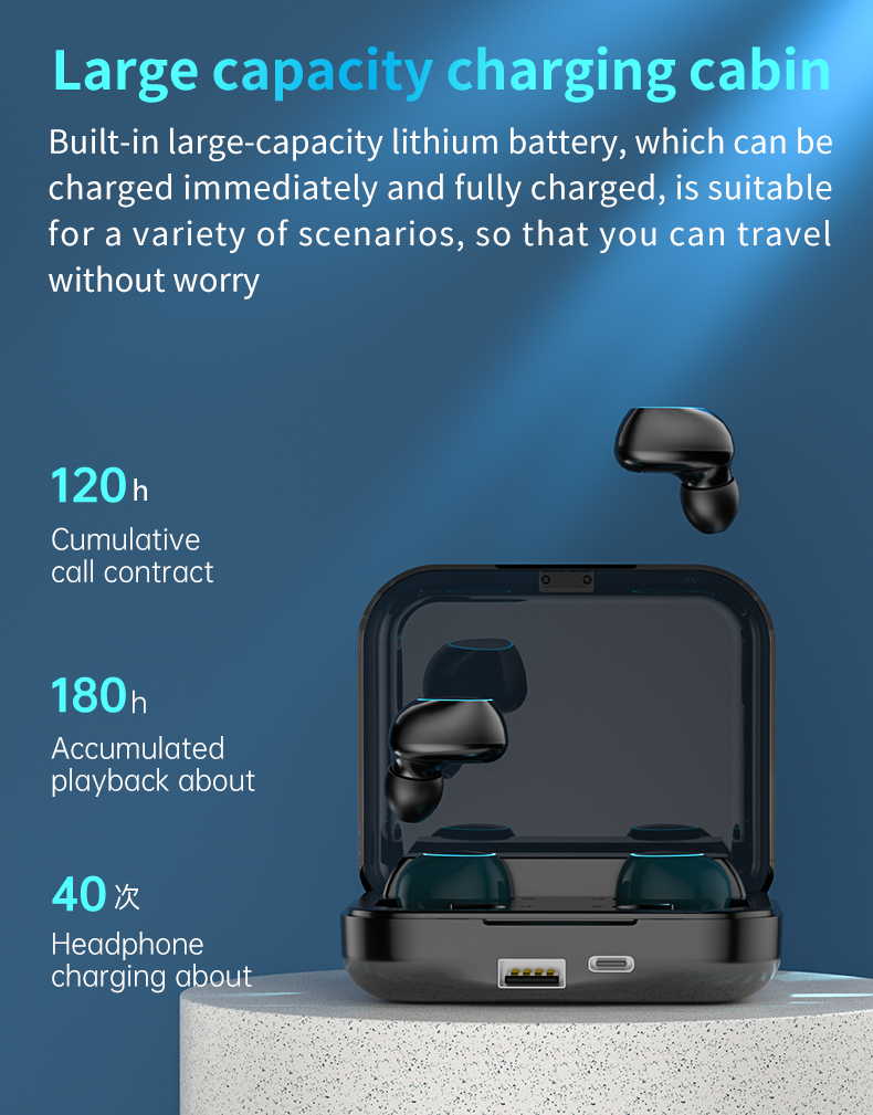 Ecouteur Bluetooth M22 tws - V5.0 couleur noir, Lot de 4 mini écouteurs ...