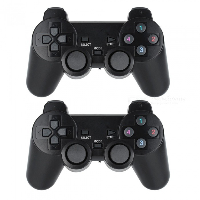 Double manette de jeux usb sans fil pour pc