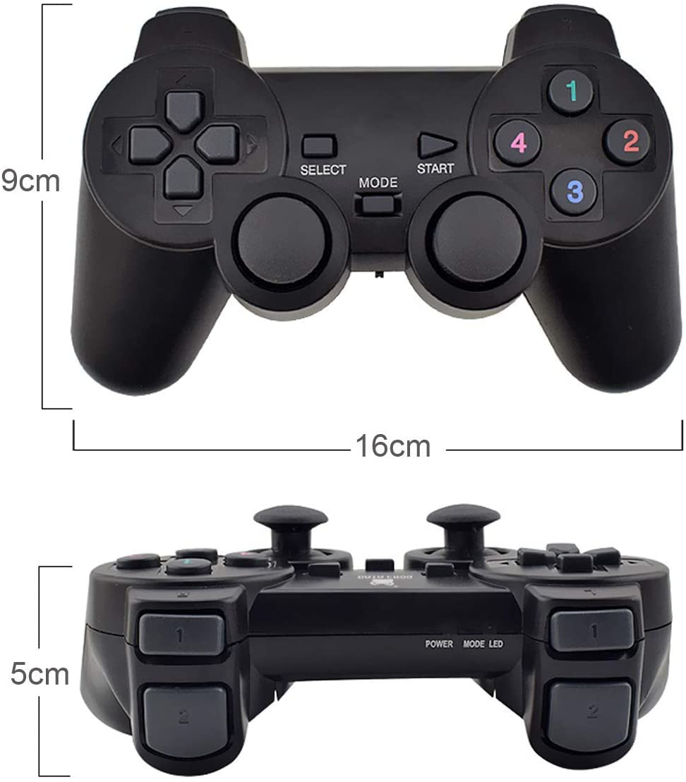 Double manette de jeux usb sans fil pour pc