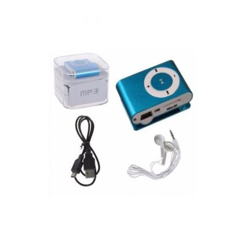 Mini Baladeur MP3 Compatible avec Carte Micro SD - Bleu