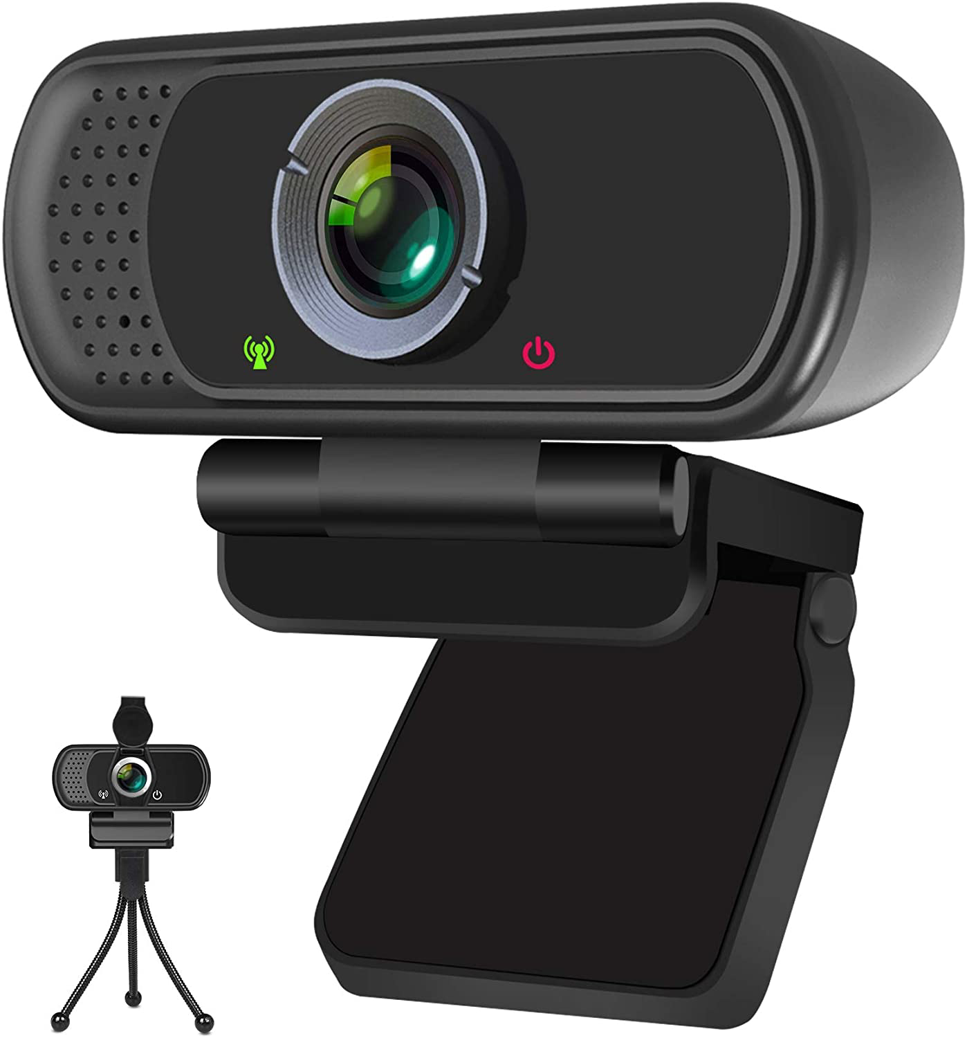 webcam HD 1080P avec obturateur de confidentialité et microphone caméra ...