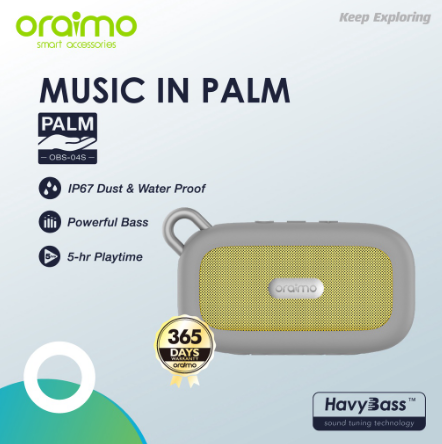 Oraimo Palm Ultra - Haut¨Parleur Bluetooth - OBS-04S - 1 an Garantie