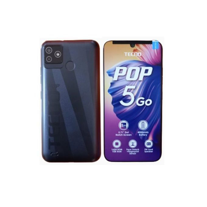 Tecno POP 5 Go - 5.7" - 3G - 16Go /1 - 5Mpx/5Mpx - 4000 MAh - Noir