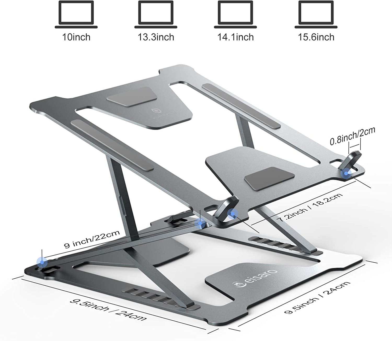 Support Ordinateur Portable, Réglable Laptop Stand en Aluminium Pliable ...