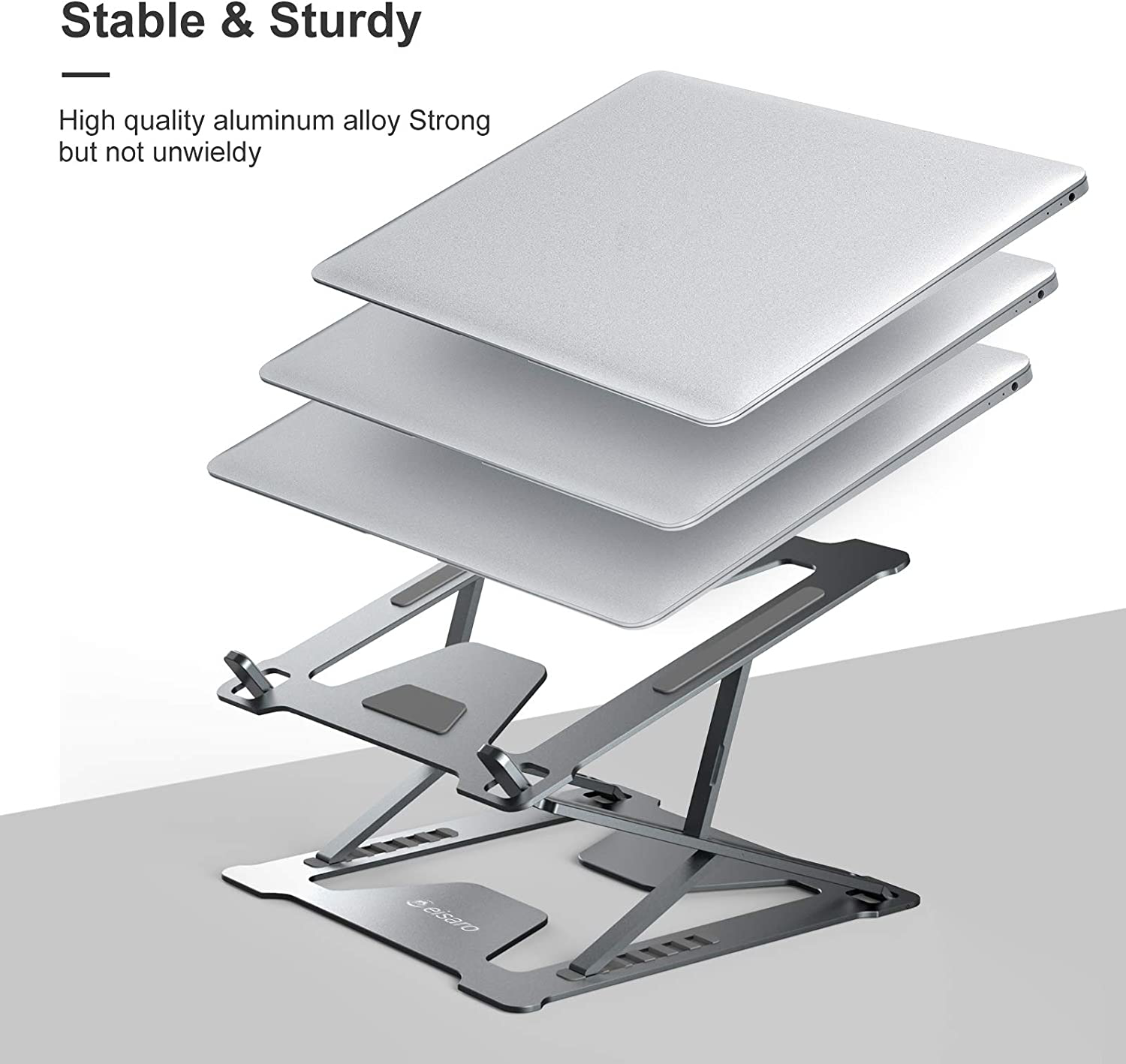 Support Ordinateur Portable, Réglable Laptop Stand en Aluminium Pliable ...