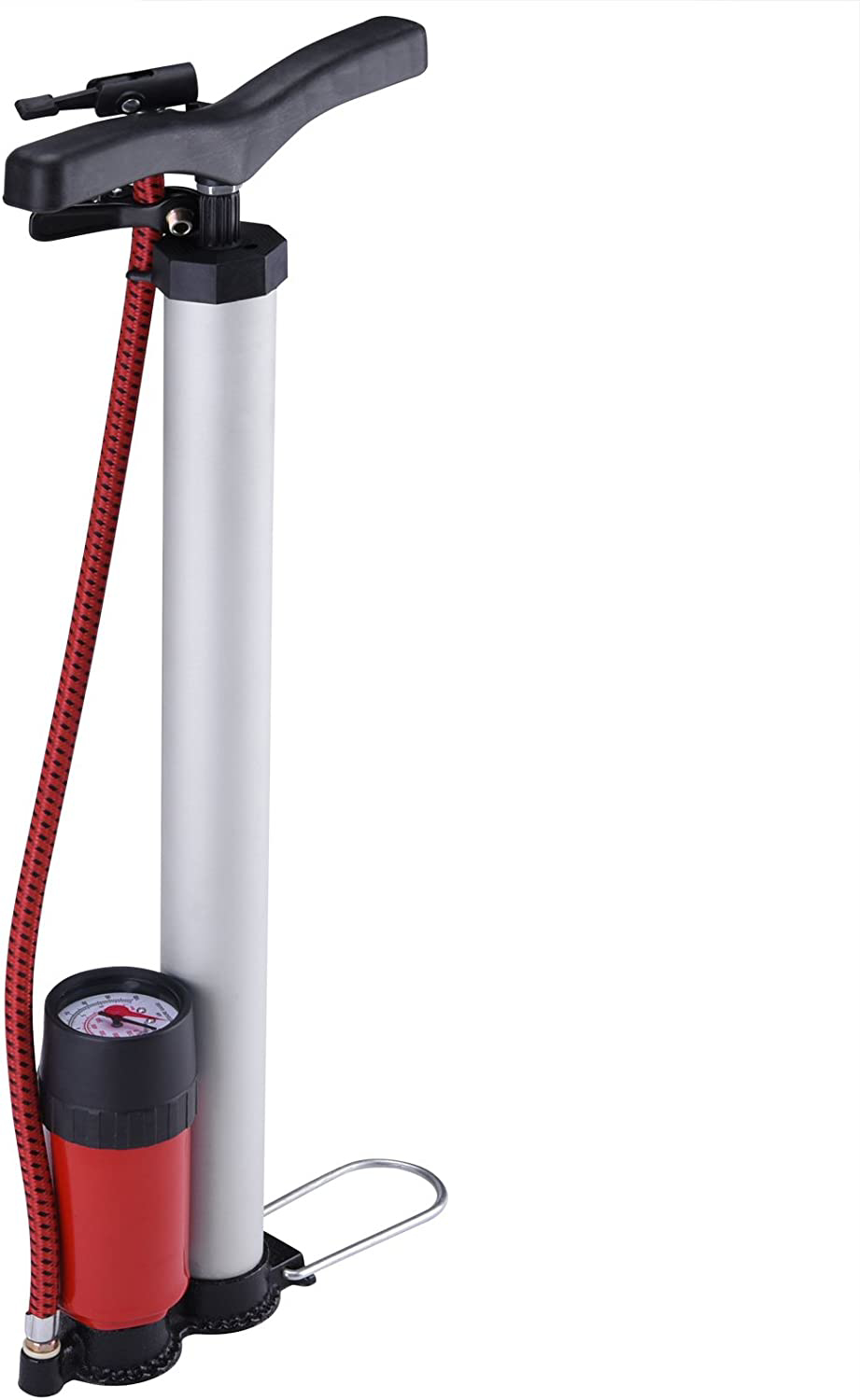 Pompe à main air haute pression avec manomètre 7 bars gonflage univerel
