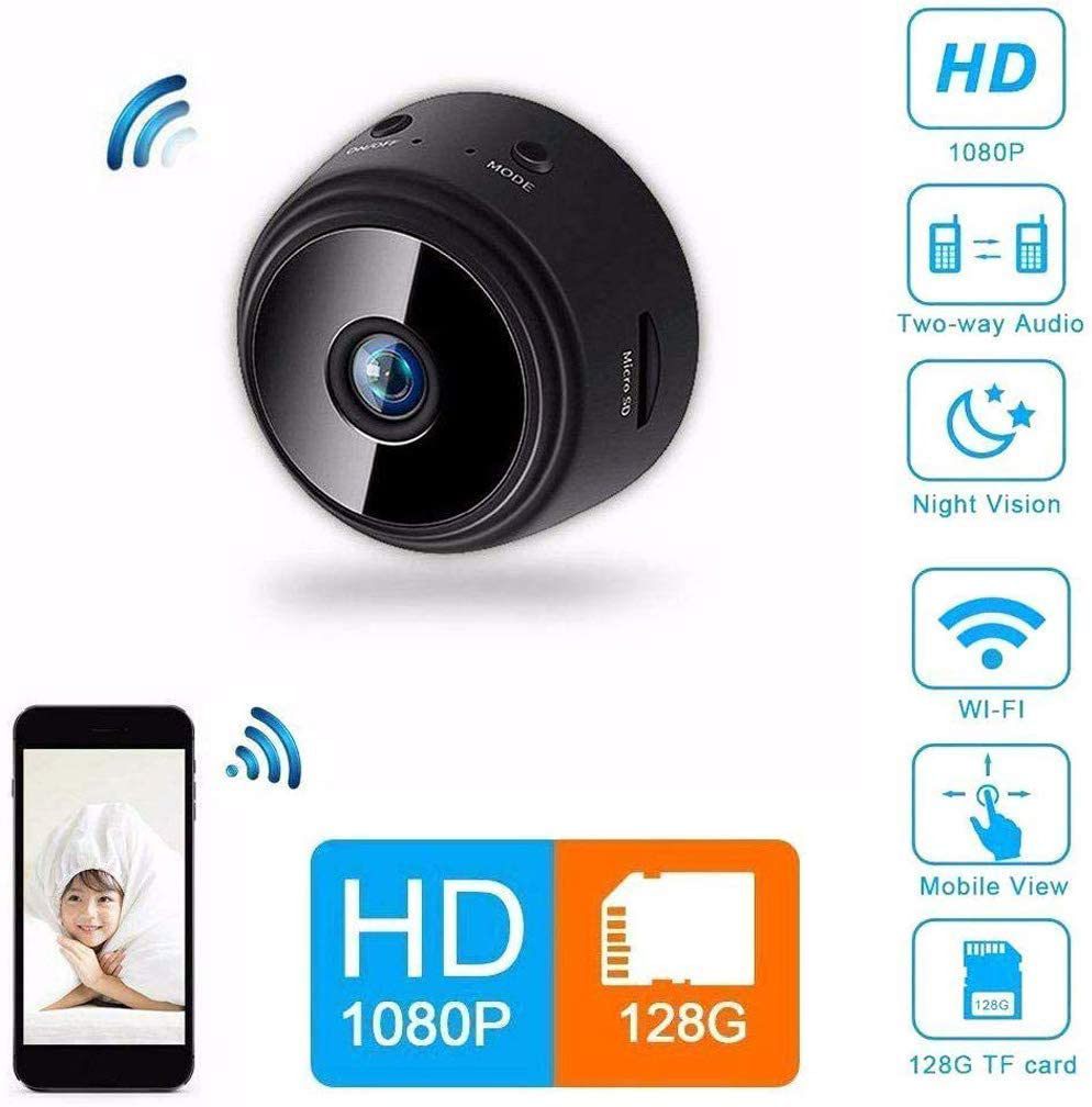 A9 WiFi 1080P HD de vision nocturne caméra sans fil IP, Hidden Camer ...
