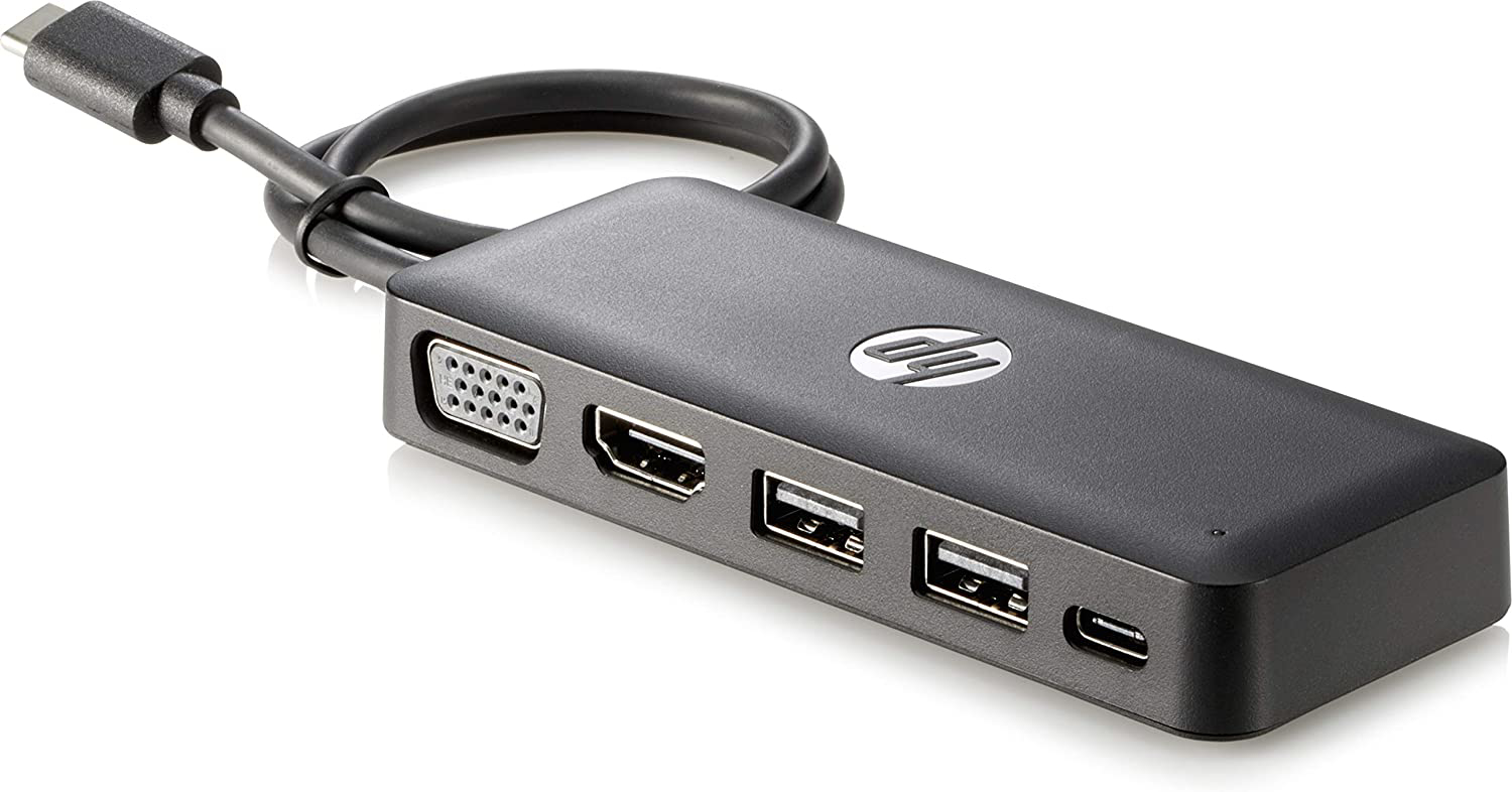 Mini hub HP USB-C vers HDMI, VGA, USB 2.0 et USB-C