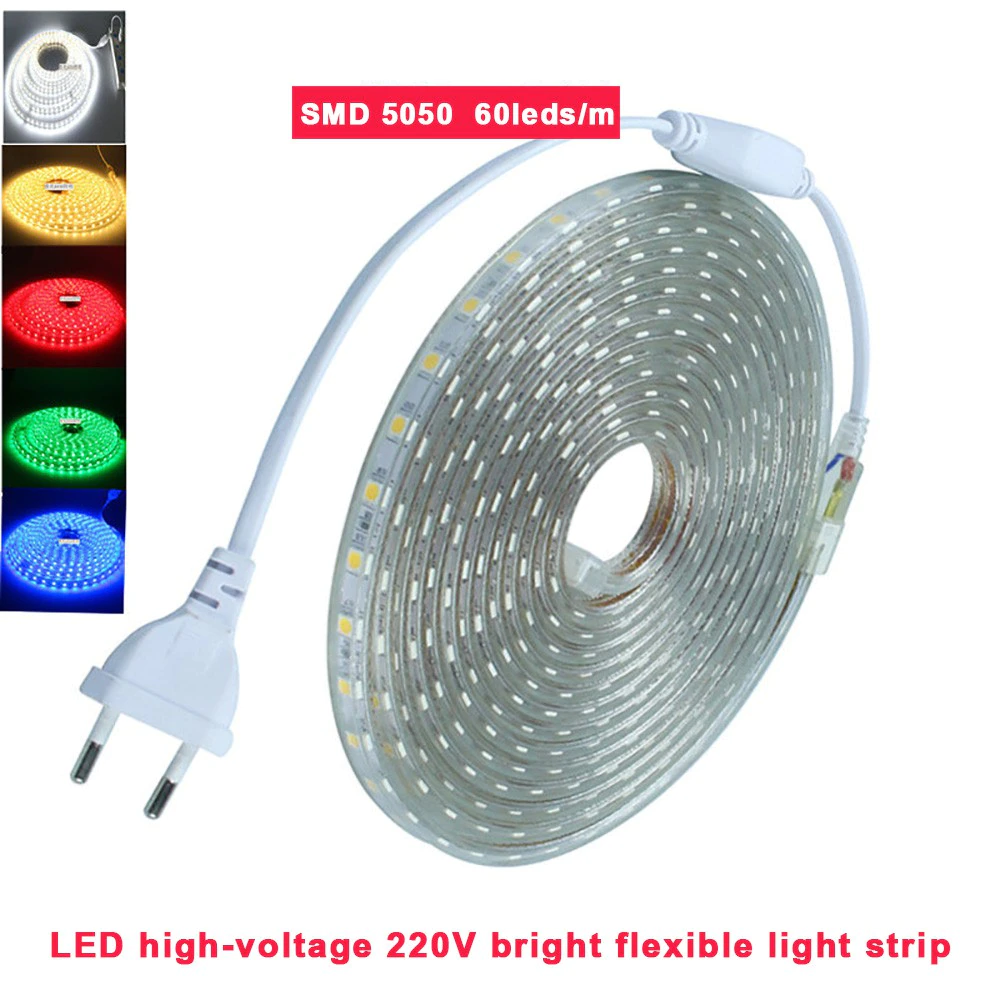 Bande lumineuse LED 10 mètres/220 V EXTÉRIEUR EXTÉRIEUR RVB/bande LED ...