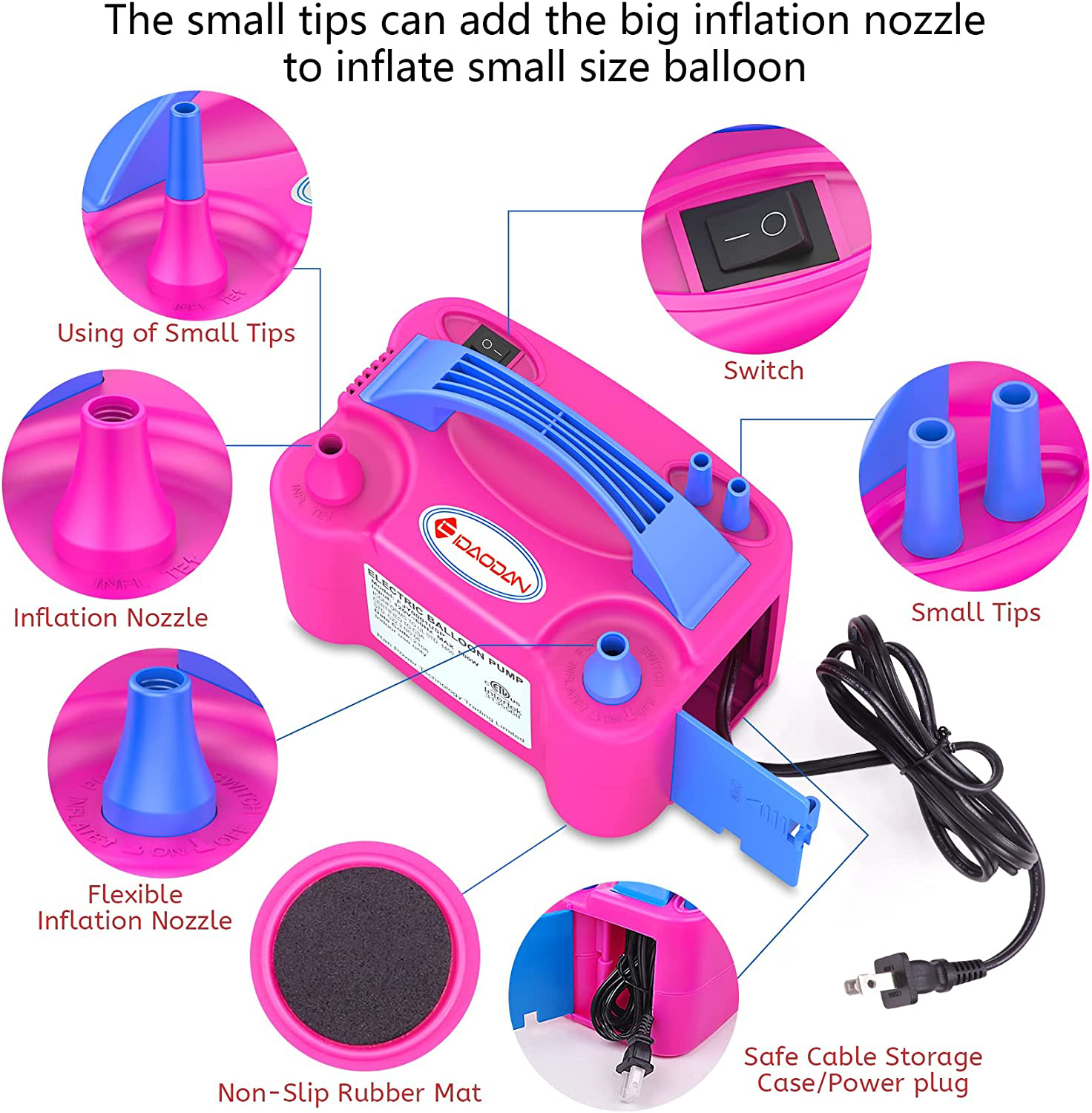 gonfleur de ballon électrique pour décorations