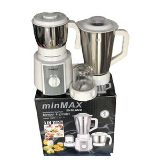 Robot mixeur MinMax 3 en 1 durable et à usage intensif - 1.5L - Blanc