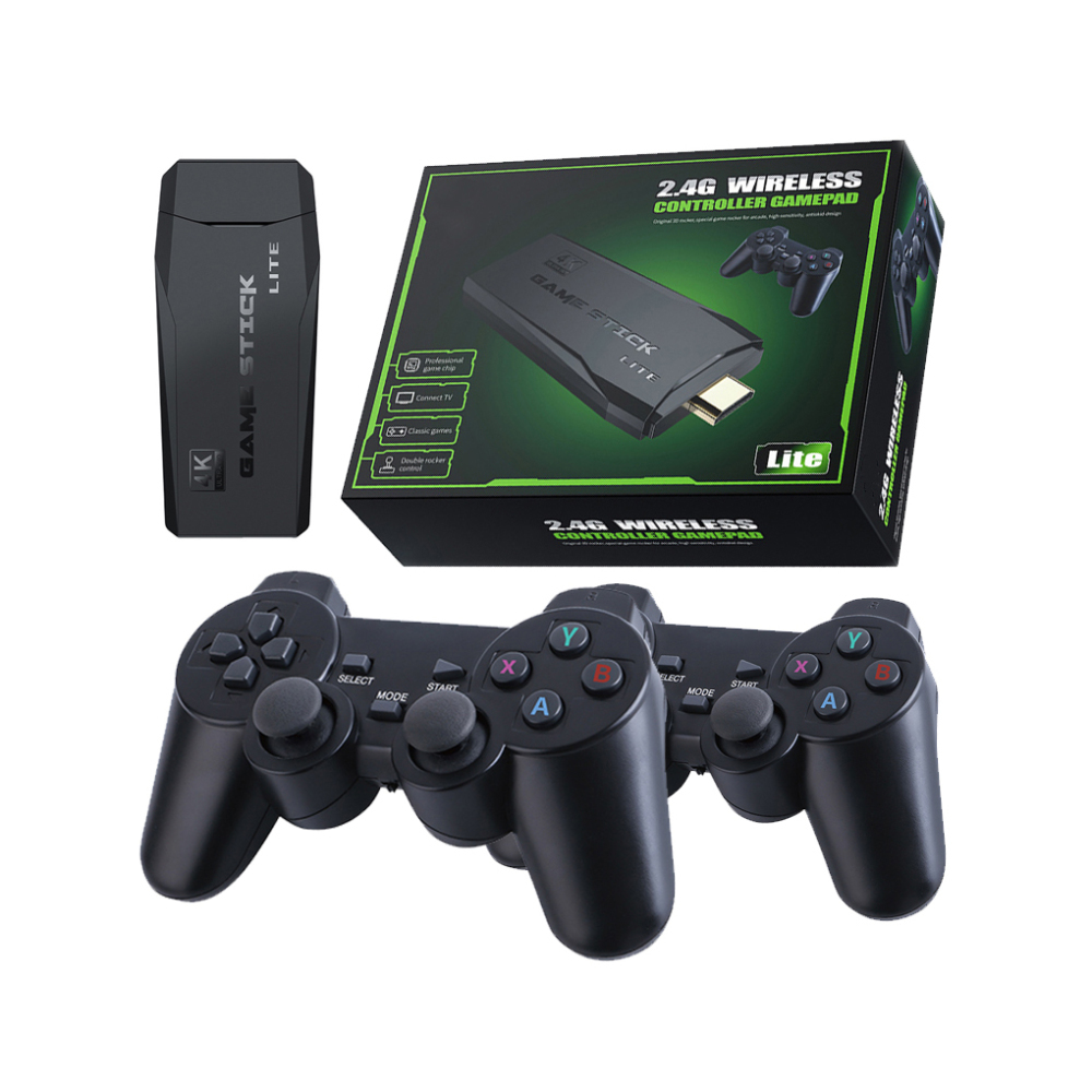 Consoles de jeux vidéo 4K HD 2.4G, sans fil, 10000 jeux, 64 go, Mini ...