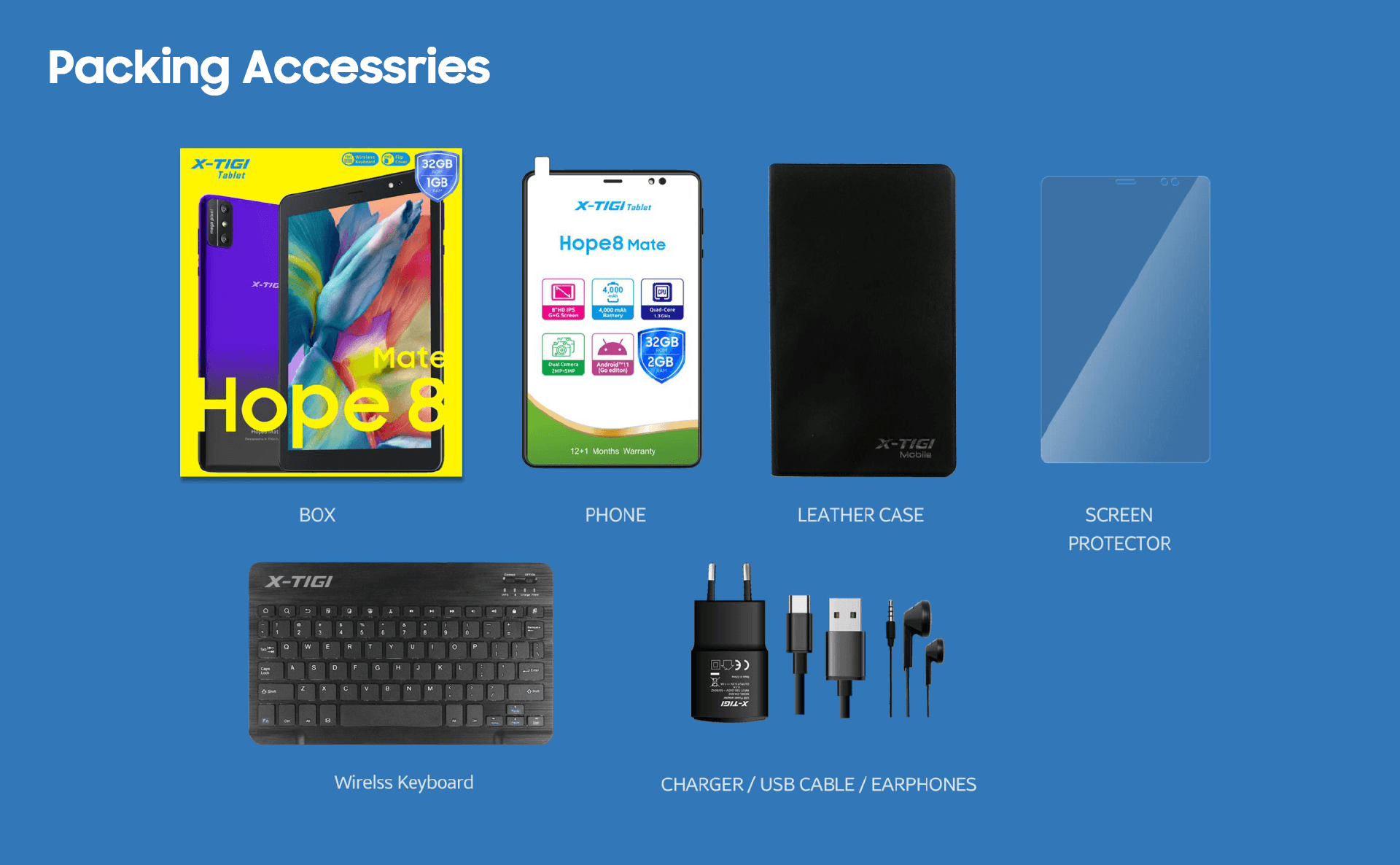 Tablette X-Tigi Hope 8 mate - 32Go/2Go RAM - 5MP - 4000mAh - 8 pouces ...