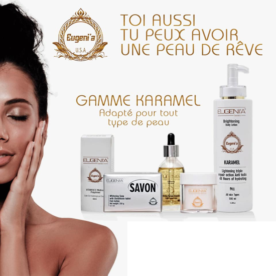 Gamme de Toilette Eclaircissante Teint Karamel Eugenia cosmetic's
