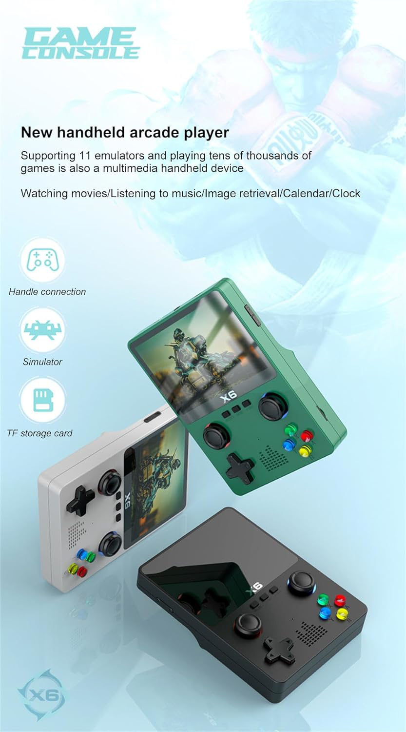 Console de jeu portable X6, console de jeu rétro intégrée 32 Go, plus ...