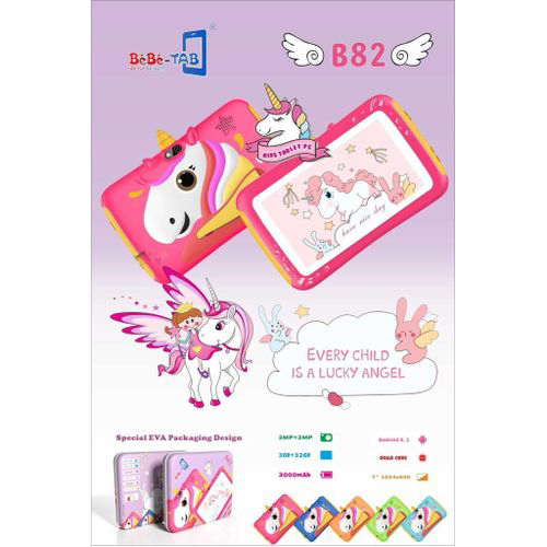 Tablette pour enfants Bebe B82, 7", 32 Go de ROM, 3 Go de RAM, 3 000 mAh