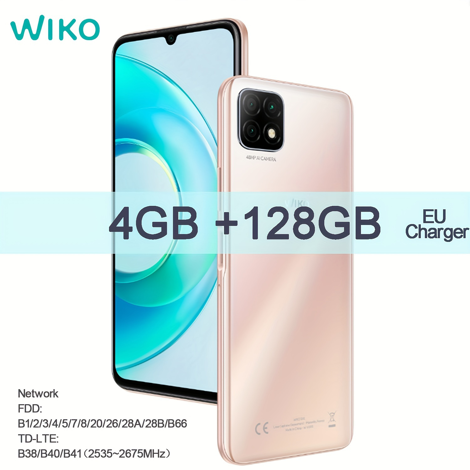 Smartphone Wiko T3 - 128 Go/4Go RAM - 6.6" - 48MP+5MP+2MP/8MP - 5000 ...