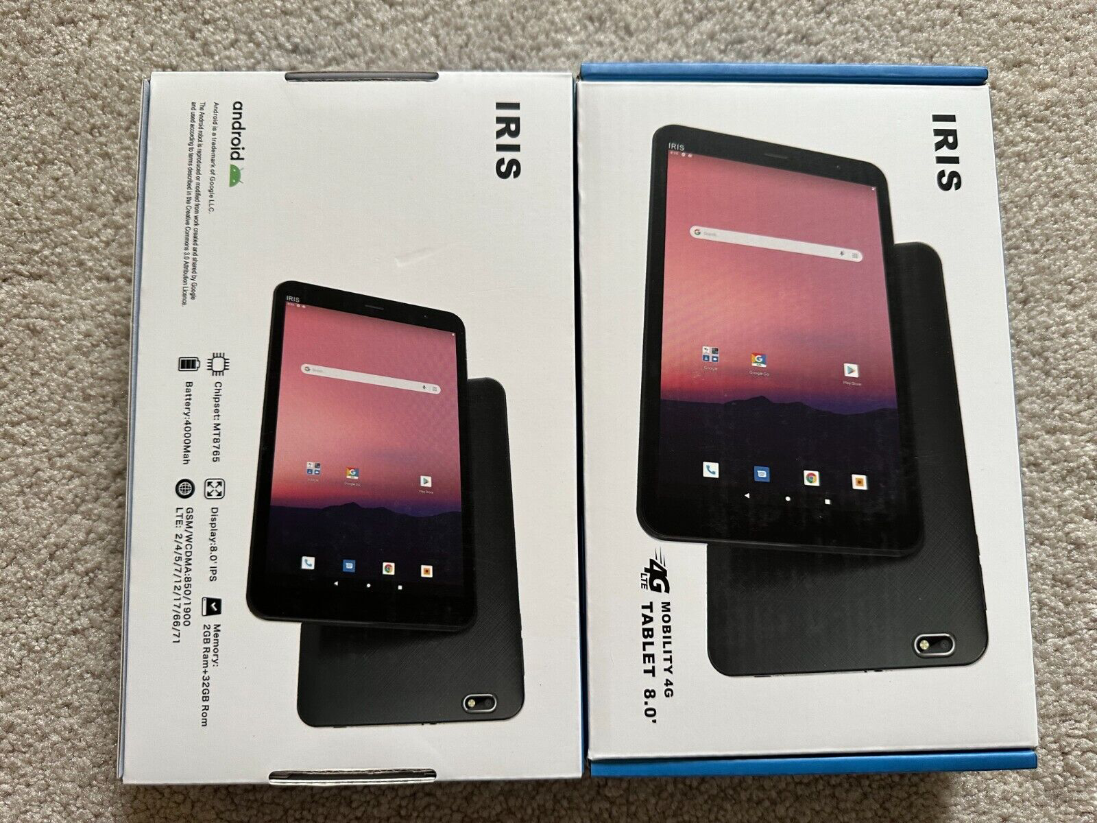 Tablette IRIS 8" -32 Go de ROM / 2 Go de RAM - 3 mois de garantie