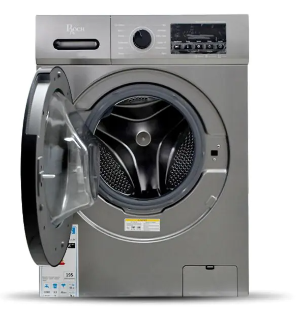 Machine à laver automatique - Roch -RWM07FL-L -7Kg / 9Kg - Gris - Économique (A+) - Garantie 06 Mois