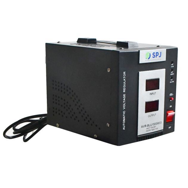 Régulateur de tension numérique SPJ AVR-BLU500W01 - 500VA - Garantie 03 ...