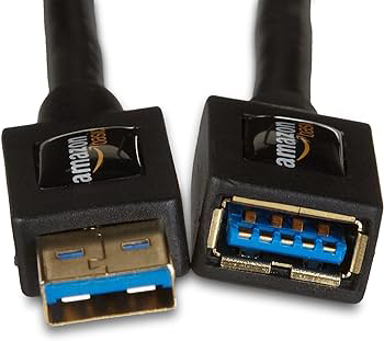 Lot de 2 rallonges de câble USB 3.0 Connecteurs mâle A vers femelle A 1 ...