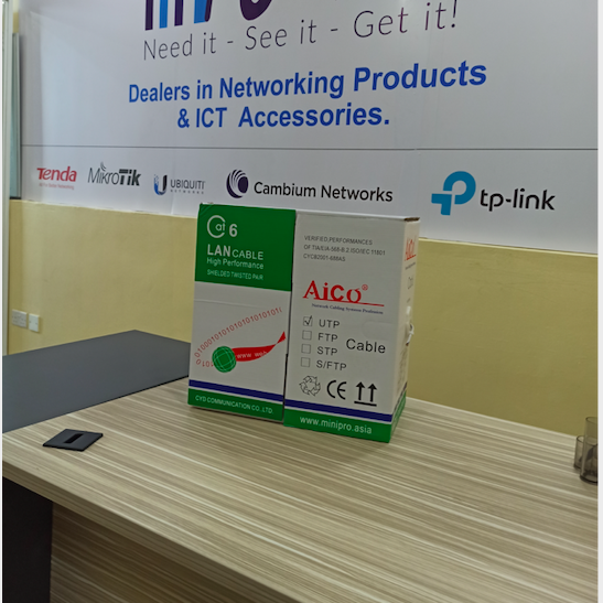 Rouleau câble Aico FTP Cat6 305m indoor