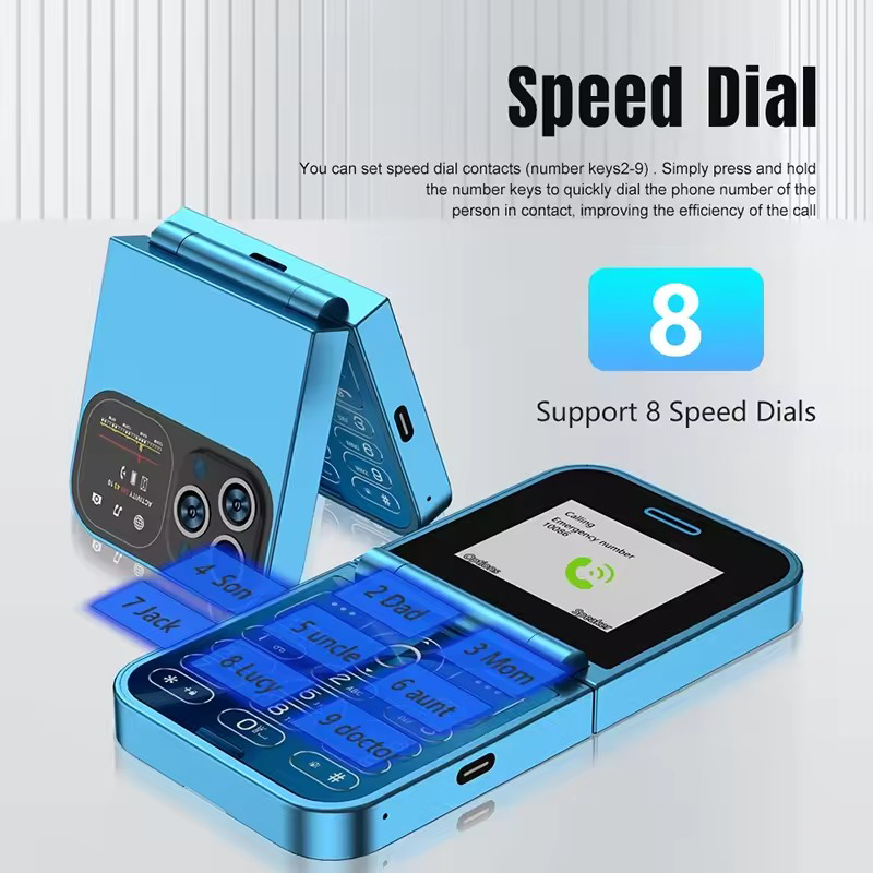 F15 MINI - petit téléphone portable pliable - Dual Sim - 2.8'' - Camera ...