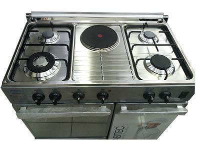 Cuisinière - Fiabtec - FTGOX-72050BL - 90cm - électrique et gaz - 12 mois